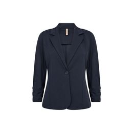 soyaconcept Damen Kurzblazer "SC-SIHAM 97"navy, Gr. S, unifarben, Web, Obermaterial: 95% Polyester, 5% Elasthan, Blazer