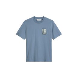 Marc O'Polo Herren T-Shirtcadet blau, Gr. M, MARC O'POLO DENIM, Jersey, Obermaterial: 100% Baumwolle, Shirts, relaxed fit mit R&uuml;ckenprint
