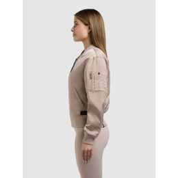 Khujo Damen Bomberjacke "Beth"beige, Gr. M, Obermaterial: 97% Polyester, 3% Elasthan. Futter: 100% Polyester. Wattierung: 100% Polyester, Jacken,