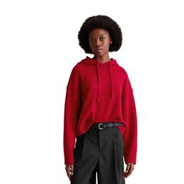 Marc O'Polo Damen Strickpullover "aus softem Wolle-Mix"rot mulberry, Gr. L, MARC O'POLO DENIM, unifarben, Obermaterial: 45% Wolle, 35% Polyamid, 20% Baumwolle,