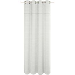 Vorhang WIRTH, B:150cm H:255cm, wei&szlig;, Jacquard, Baumwolle, Leinen, Modal, Wohnzimmer, Gardinen, "Wiessee"