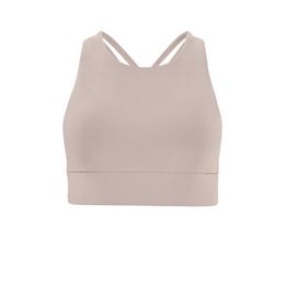 WINSHAPE Damen Sport-Bustier "Functional Comfort Sport-BH SB103C", beige, Gr. XL, 85% Polyester, 15% Elasthan, BHs, mit R&uuml;cken-Applikation