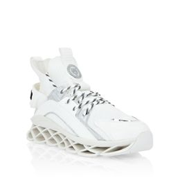 Plein Sport Damen Sneaker "Tiger", Gr. 44, wei&szlig;, Schuhe
