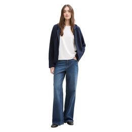 Damen T-Shirt, wei&szlig;, Gr. L, Tom Tailor Denim, unifarben, Single Jersey, Obermaterial: 65% Modal, 35% Polyester, Shirts, mit Rundhalsausschnitt