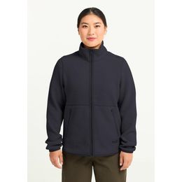 Jack Wolfskin Damen Fleecejacke "LITE CURL FZ W"schwarz navy, Gr. M, unifarben, Fleece, Obermaterial: 100% Polyester. Futter: 100% Polyester, Jacken,