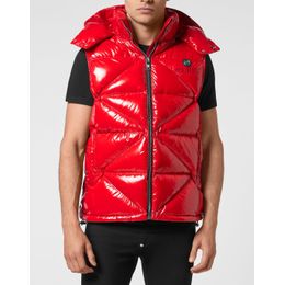 Philipp Plein Herren Blouson "Hexagon"13, rot, Gr. M, Obermaterial: 100% Polyamid. Futter: 100% Polyamid. F&uuml;llung: 100% Polyester, Jacken