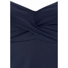 s.Oliver Damen B&uuml;gel-Tankini-Top "Spain", blau, Gr. 42, unifarben, Microfaser, Microfaser, Bikini-Oberteile, mit Wickeloptik