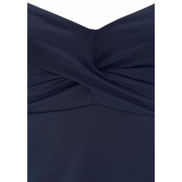 s.Oliver Damen B&uuml;gel-Tankini-Top "Spain", blau, Gr. 46, unifarben, Microfaser, Microfaser, Bikini-Oberteile, mit Wickeloptik