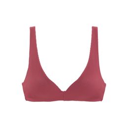 Sunseeker Damen Triangel-Bikini-Top "Fancy", rot, Gr. 32, strukturiert, Obermaterial: 92% Polyamid, 8% Elasthan. Futter: 100% Polyamid. Wattierung: