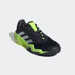 Herren Tennisschuh "BARRICADE 13 CLAY", adidas Performance, Gr. 41, schwarz, Synthetik, Textil, Schuhe, f&uuml;r Sandpl&auml;tze