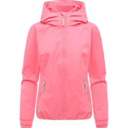Ragwear Damen Outdoorjacke "Dizzie"pink, Gr. XXL, Au&szlig;enmaterial: 100% Polyester. Innenfutter: 100% Polyester, Jacken, Wasserdichte &Uuml;bergangsjacke mit