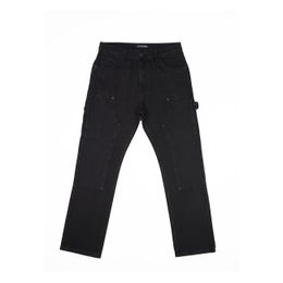 2Y STUDIOS Herren Bequeme Jeans "2Y Studios 2Y Haldor Carpenter Straight Jeans"schwarz, Gr. 33, unifarben, 100% Baumwolle, Jeans