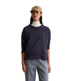 Marc O'Polo Damen Sweatshirt "aus Organic Cotton-Mix"blau depths, Gr. S, MARC O'POLO DENIM, unifarben, Obermaterial: 90% Baumwolle, 10% Polyester, Sweatshirts