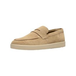 Clarks Herren Slipper "Clarks Slipper Veloursleder", Gr. 43, beige, Veloursleder, Schuhe
