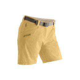 Maier Sports Damen Funktionsshorts "Lulaka Shorts"hellgelb, Gr. 36, 90% Polyamid, 10% Elasthan, Hosen, Damen Shorts, kurze Wanderhose, Outdoorhose