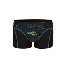 Ein sch&ouml;ner Fleck Erde Herren Boxershorts "Boxershort 1er Pack", EIN SCH&Ouml;NER FLECK ERDE, Gr. L, schwarz, Obermaterial: 95% Baumwolle CO(Bio). 5% Elasthan EL., Unterhosen