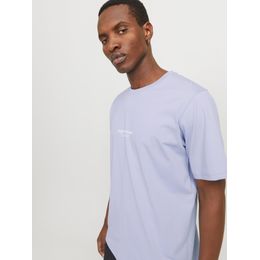 Jack & Jones JACK & JONES Damen Rundhalsshirt "JORVESTERBRO TEE SS CREW NECK NOOS", lila, Gr. S, bedruckt, Jersey, Obermaterial: 100% Baumwolle, Shirts