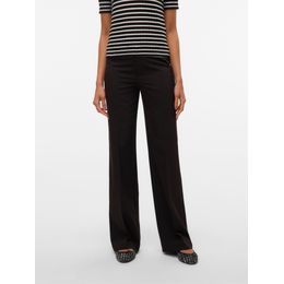 V&eacute;ro Moda VERO MODA Damen Anzughose "VMTEXAS MW STRAIGHT PANT NOOS", schwarz, Gr. M, unifarben, Web, Obermaterial: 75% Polyester, 21% Viskose, 4% Elasthan,