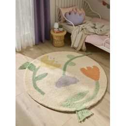Lytte Kinderteppich Fleur Multicolor &oslash; 120 cm - Teppich f&uuml;r Kinderzimmer
