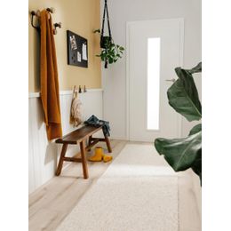benuta Nest Waschbarer Kurzflor Teppich Enzo Cream 80x240 cm - Moderner Kurzflor-Teppich f&uuml;r Wohnzimmer