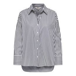 Only Damen Hemdbluse "ONLOREGON SOLO SHIRT NOOS WVN", wei&szlig;, Gr. XL, gestreift, Web, Obermaterial: 58% Polyester, 42% Baumwolle, Blusen