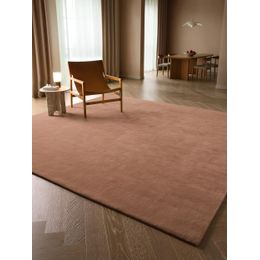 Wollteppich Mono Hellbraun 300x300 cm - Naturfaserteppich aus Wolle