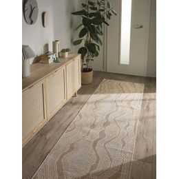 benuta Nest In- & Outdoor-L&auml;ufer Bronco Cream 80x250 cm - Teppich f&uuml;r Balkon, Terrasse & Garten