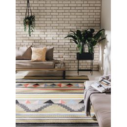 benuta Nest In- & Outdoor-Teppich Artis Multicolor 80x165 cm - Teppich f&uuml;r Balkon, Terrasse & Garten
