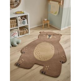Lytte Kinderteppich Urs Braun 110x170 cm - Teppich f&uuml;r Kinderzimmer