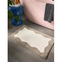 - Badteppich f&uuml;r Badezimmer - Badematte Cara Cream/Beige 50x80 cm