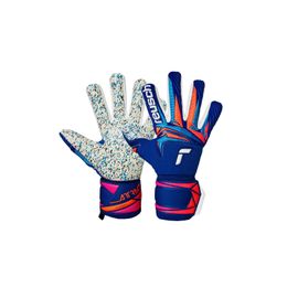 Reusch Damen Torwarthandschuhe "Attrakt Fusion NC"blau, Gr. 8,5, 53% Latex, 32% Polyester, 6% Lederimitat, 6% Polyamid, Handschuhe, mit hoher