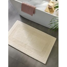 - Badteppich f&uuml;r Badezimmer - Badematte Lessa Cream 50x80 cm