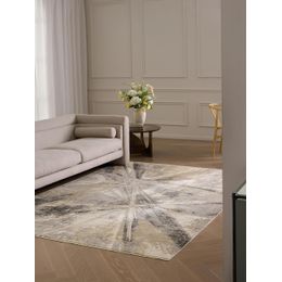 benuta Finest Kurzflor Teppich Nero Beige/Grau 170x240 cm - Moderner Kurzflor-Teppich f&uuml;r Wohnzimmer