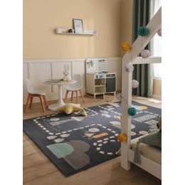 Lytte Kinderteppich Juno Blau 120x170 cm - Teppich f&uuml;r Kinderzimmer