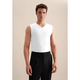 Seidensticker Herren Tr&auml;gertop "Schwarze Rose"wei&szlig;, Gr. S, unifarben, 95% Baumwolle, 5% Elasthan, Tops, Ohne Arm V-Neck Uni