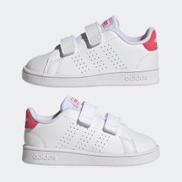 M&auml;dchen Sneaker "ADVANTAGE LIFESTYLE COURT TWO HOOK-AND-LOOP", adidas Sportswear, Gr. 20, wei&szlig;, Synthetik, Schuhe, Design auf den Spuren des adidas