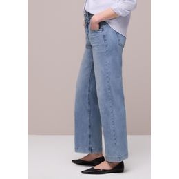 Street One Damen Loose-fit-Jeans, blau, Gr. 34, unifarben, Jeans, 63% Baumwolle, 25% Polyester, 10% Viskose, 2% Elasthan, Jeans, im Loose Fit