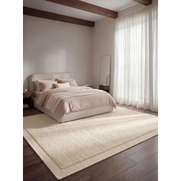 benuta Pure Wollteppich Franco Cream 120x170 cm - Naturfaserteppich aus Wolle