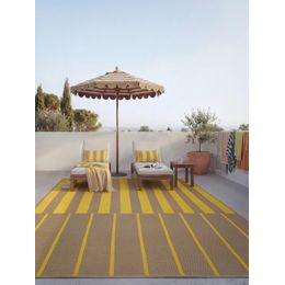 benuta Nest In- & Outdoor-Teppich Reed Gelb 160x235 cm - Teppich f&uuml;r Balkon, Terrasse & Garten