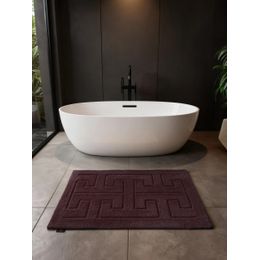 - Badteppich f&uuml;r Badezimmer - Badematte Helios Bordeaux 60x100 cm