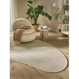 Wollteppich Rocco Cream 140x200 cm - Naturfaserteppich aus Wolle