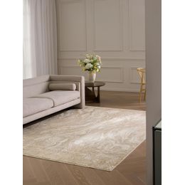 benuta Finest Kurzflor Teppich Nero Beige 170x240 cm - Moderner Kurzflor-Teppich f&uuml;r Wohnzimmer