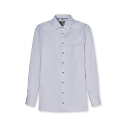 OLYMP Herren Businesshemd "OLYMP Luxor, Comfort Fit, New Kent"silbergrau, Gr. 45, 100% Baumwolle, Hemden