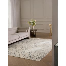 benuta Finest Kurzflor Teppich Nero Cream/Anthrazit 170x240 cm - Moderner Kurzflor-Teppich f&uuml;r Wohnzimmer