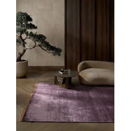 benuta Finest Viskoseteppich Rubin Lila 160x230 cm - Moderner Kurzflor-Teppich f&uuml;r Wohnzimmer