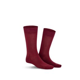 Socken Kunert "RICHARD", Herren, Gr. 43-46, rot (merlot), Baumwollmischung, normal, Socken Socken, druckfreier Komfortbund, weich, sportlicher Look