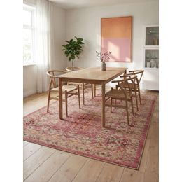 Kurzflor Teppich Casa Pink 160x230 cm - Moderner Kurzflor-Teppich f&uuml;r Wohnzimmer