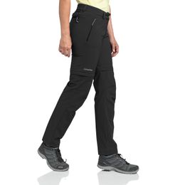 Sch&ouml;ffel SCH&Ouml;FFEL Damen Zip-off-Hose "Pants Ascona Zip Off"schwarz, Gr. 40, Obermaterial: 89% Nylon, 11% Elasthan, Hosen, f&uuml;r Trekking, aus Nylon, mit