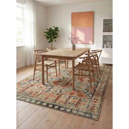 Kurzflor Teppich Casa Multicolor 140x200 cm - Bunter Teppich f&uuml;r Wohnzimmer