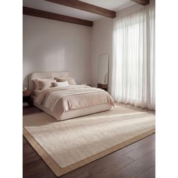 benuta Pure Wollteppich Franco Cream/Beige 120x170 cm - Naturfaserteppich aus Wolle